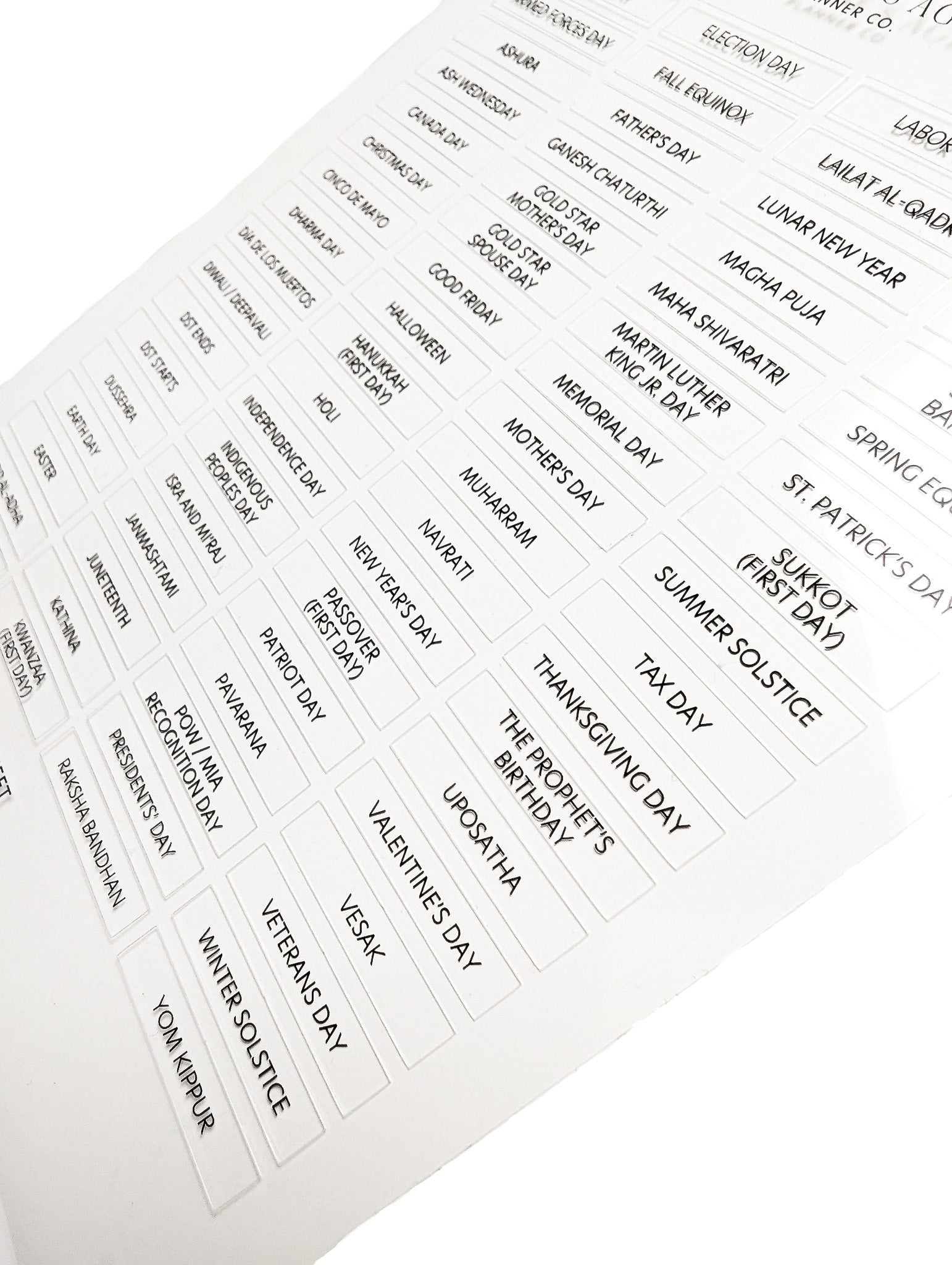 Holiday Sticker Sheet | Transparent | Jane's Agenda®