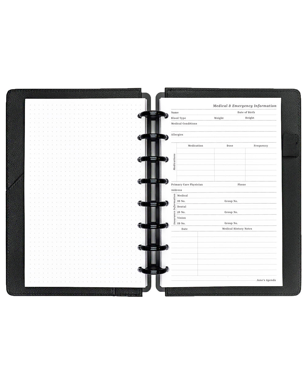 Primary Care & Emergency Medical Info | Planner Inserts – Jane's Agenda®